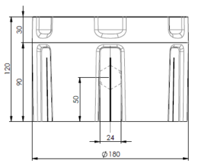 Dimensions shallow base 2 - DeltaBox (ES)